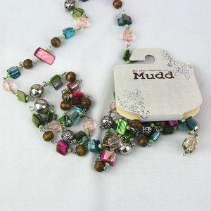Mudd | Jewelry | Mudd Extra Long Necklace Silvertone Multicolor Single ...